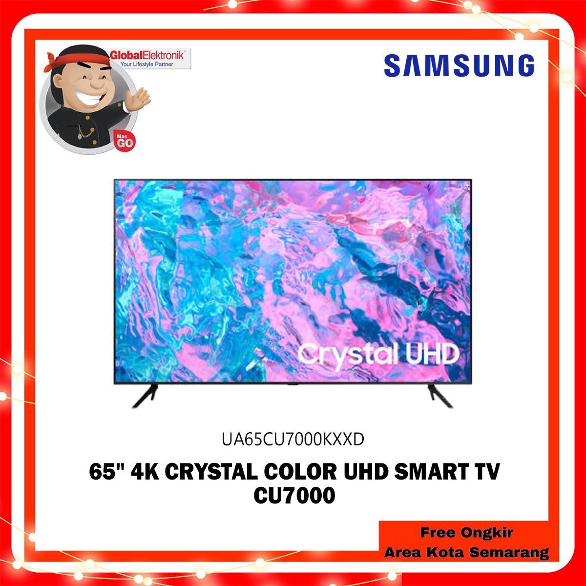 SAMSUNG 65CU7000 CRYSTAL 4K UHD SMART TV 65 Inch UA65CU7000KXXD | Lazada Indonesia