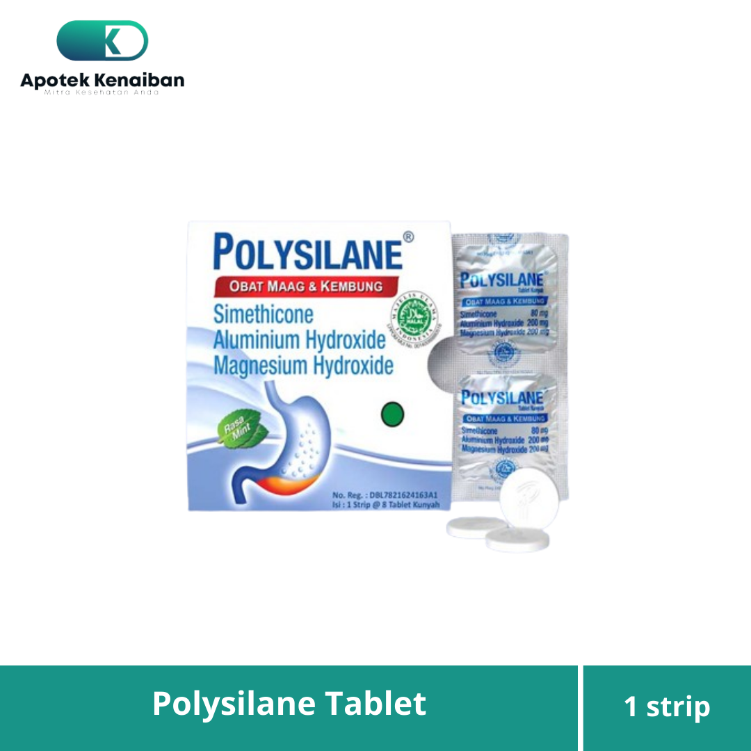POLYSILANE TABLET KUNYAH 1 STRIP 8 TABLET | Lazada Indonesia
