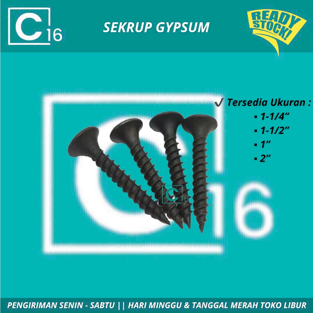 Sekrup Gypsum Baja Baut Skrup Kayu Drywall Screw Berbagai Ukuran ...