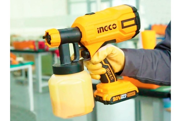 Ingco Spray Gun Listrik Cordless Semprotan Angin Cat CSGLI2001 | Lazada ...