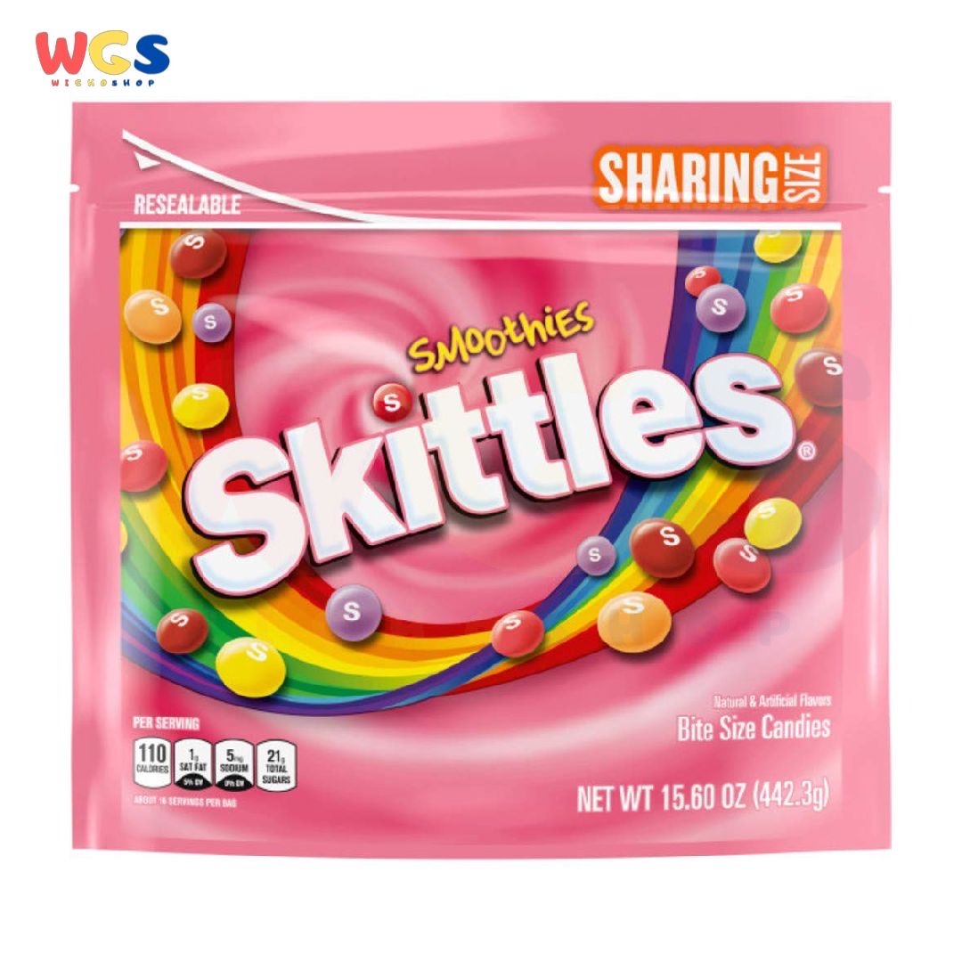 Permen Smoothies Skittles Creamy Fruit Flavor Candy 15.6oz 442.3g ...
