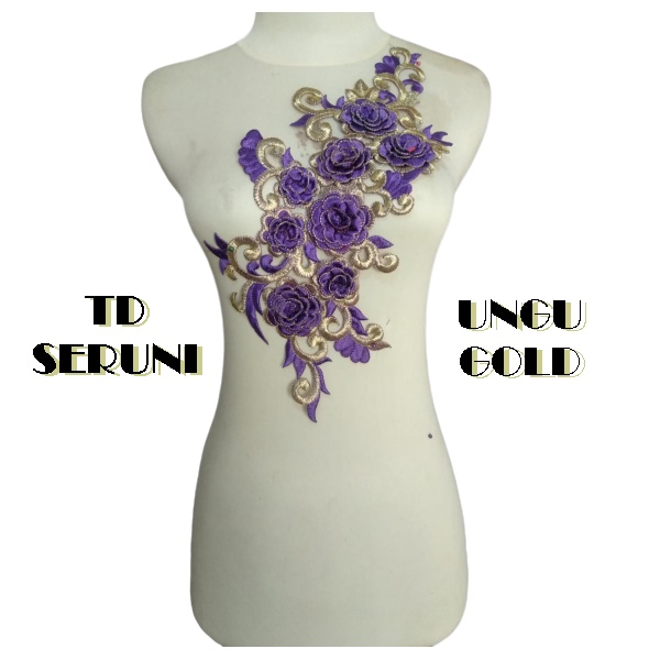 UKM Jawa Barat Renda Bordir Bunga Seruni Patch Lace Embroidery Tempel ...