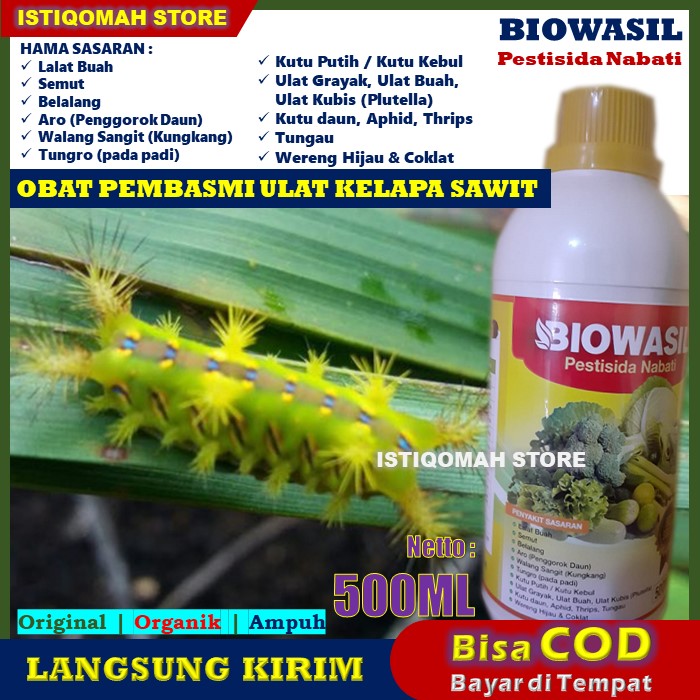 BIOWASIL 500ML Pestisida Nabati Obat Pembasmi Hama Ulat Kelapa Sawit ...