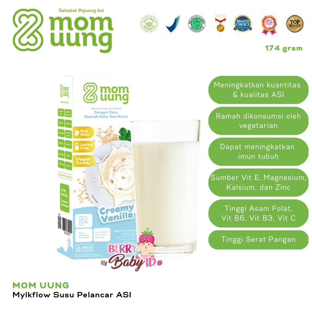 Mom Uung Mylkflow Susu Pelancar ASI Minuman Serbuk Booster Busui Berry ...