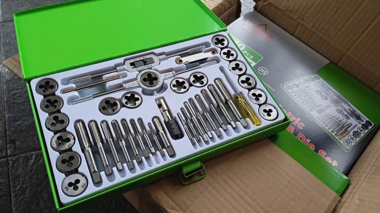 Tap And Dies Set 40 Pcs Hand Tap Die 40Pcs Alat Senai dan Ulir Tekiro | Lazada Indonesia