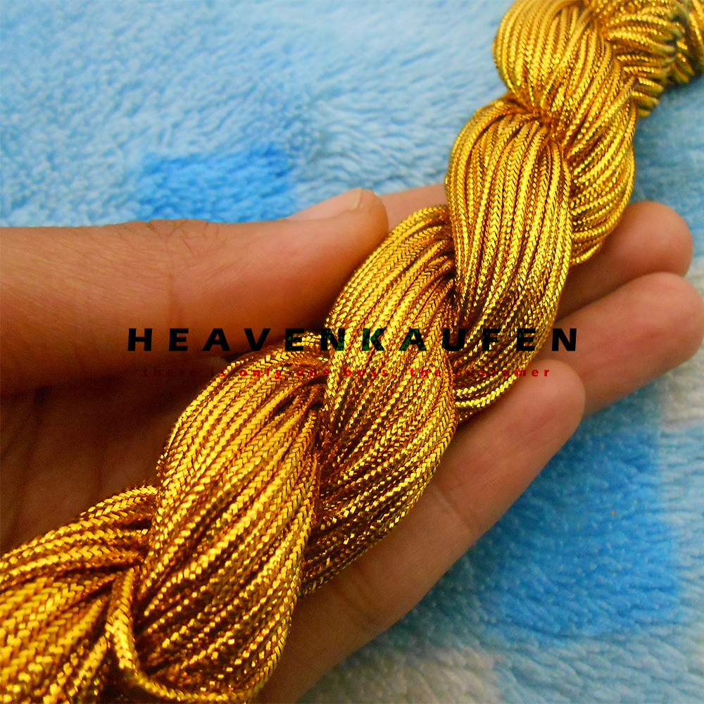 Tali Souvenir Warna Gold Emas Harga Per Rol isi 40 Meter Untuk Tali ...