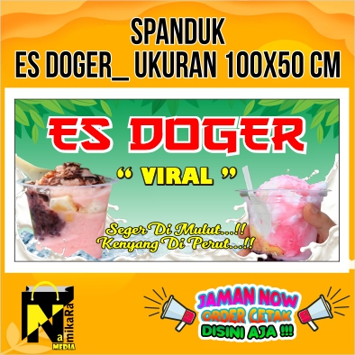 Spanduk Banner ES DOGER Terbaru yang lagi Viral ukuran 100x50 CM ...