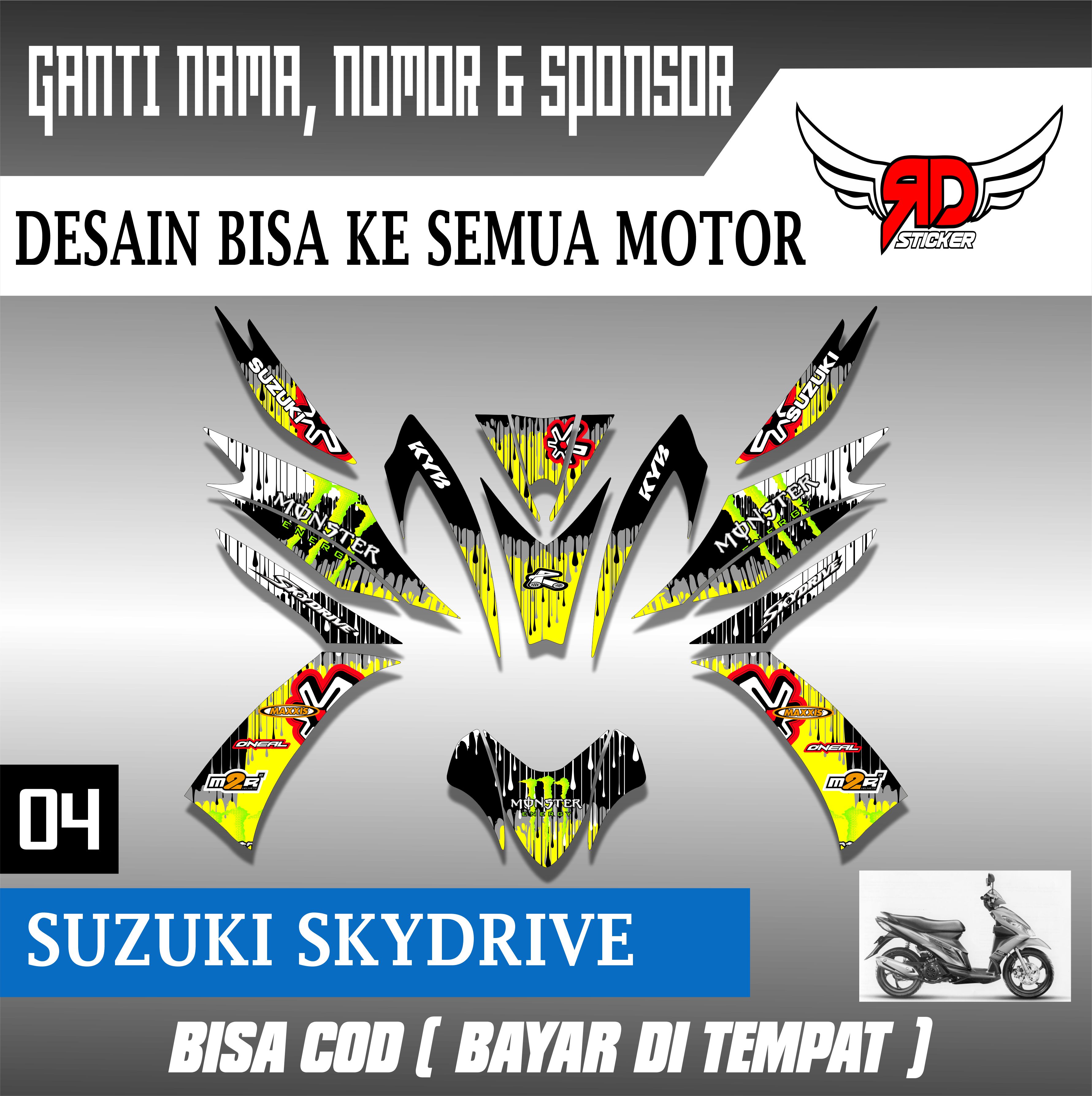 STRIPING STICKER DECAL CUSTOM SUZUKI SKYDRIVE MONSTER ENERGY RACING ...