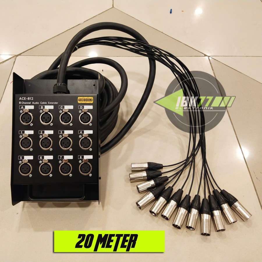 Kabel Snake isi 12Ch Komplit + Box Snake Cable Dan Conektornya 20Meter ...