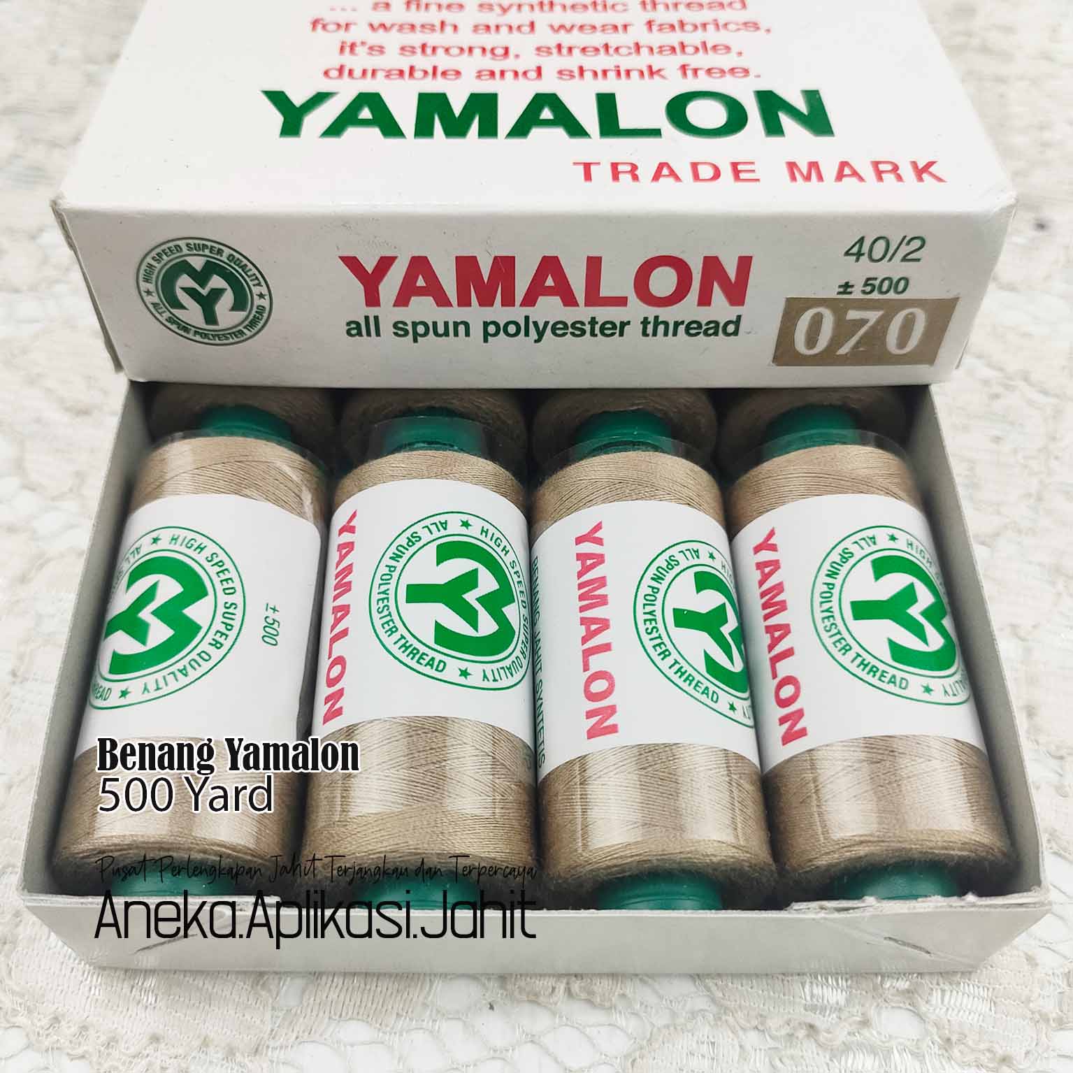 1 LUSIN BENANG JAHIT YAMALON 500 YARD (7 LUSIN = 1 KILO) COKSU 070 ...