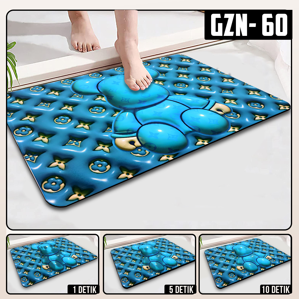 Keset diatomite 3D Keset Lantai Menyerap Air Keset Kamar Mandi Anti ...