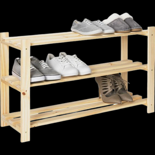 Rak Kayu Susun 3 Mini ukuran 50cm Rak Sepatu/ Rak Sandal Kokoh dan kuat ...