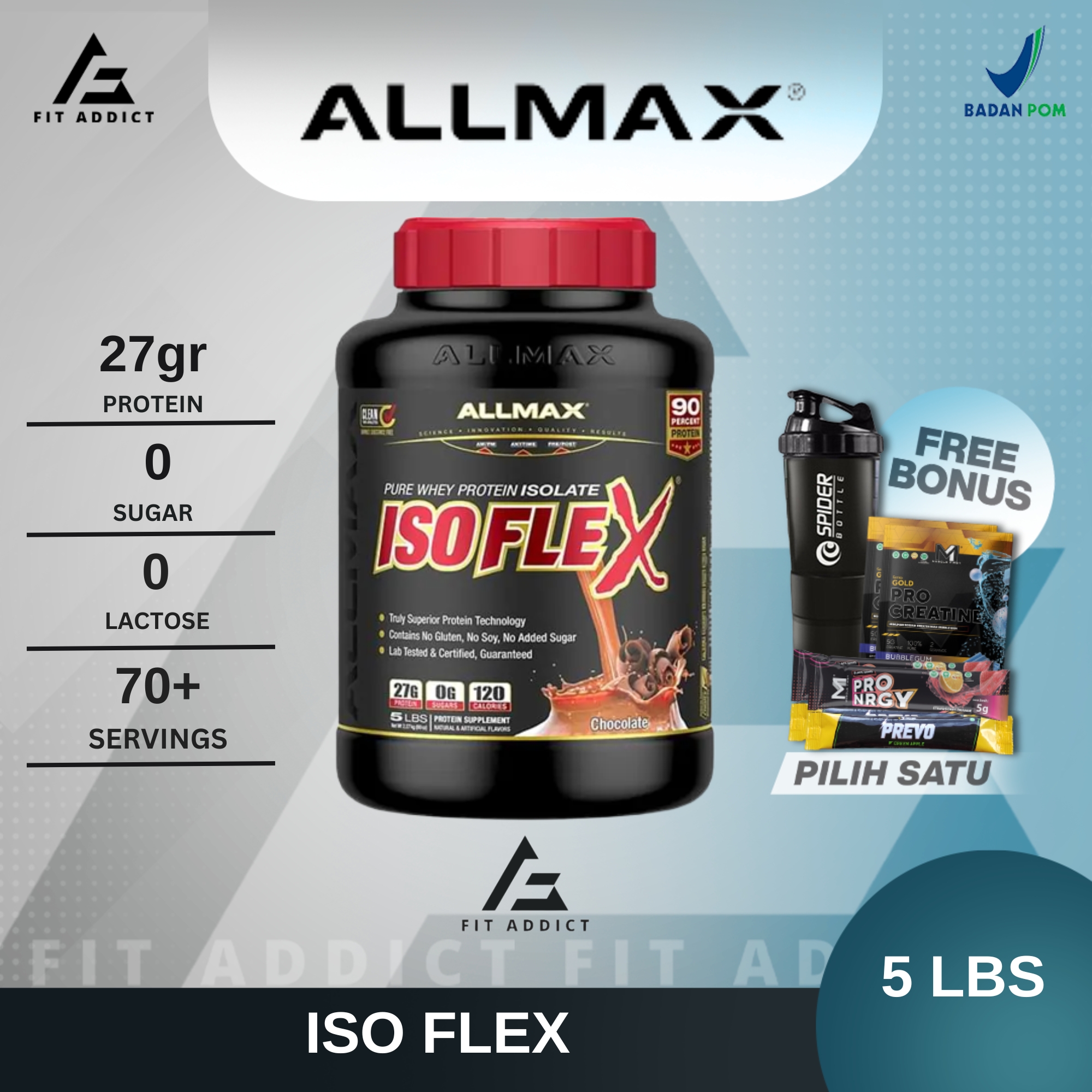 ALLMAX ALL MAX ISO FLEX 5 LBS LB 5LBS 5LB ISOFLEX WHEY PROTEIN ISOLATE ...