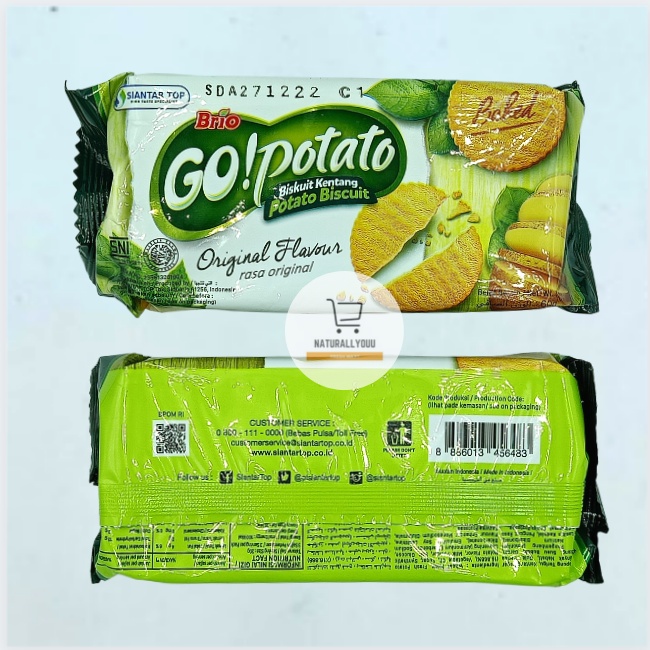 Brio Go Potato Biskuit Kentang Original 60gr | Lazada Indonesia