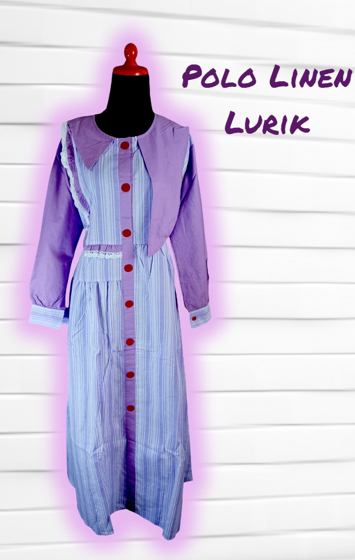 Gamis Garis Lurik Warna LD 100 PB 132 BUSUI & WUDHU Friendly | Lazada Indonesia