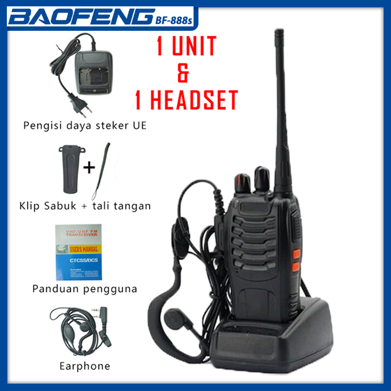 HT Baofeng BF 888S Handy Talky Black Radio HT Baofeng Walkie Talkie HT ...