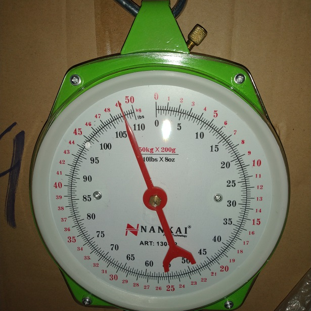 TIMBANGAN GANTUNG MANUAL 50KG NANKAI TIMBANGAN BESI JARUM JAM HANGING ...