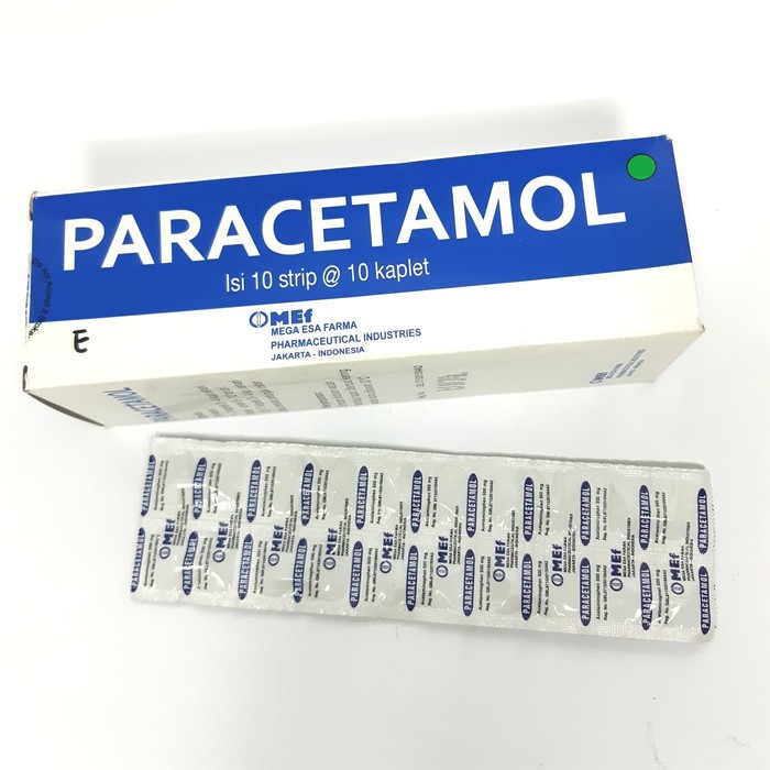 Paracetamol MEf ( Acetaminophen ) 500 mg 1 Strip Isi 10 Kaplet ...
