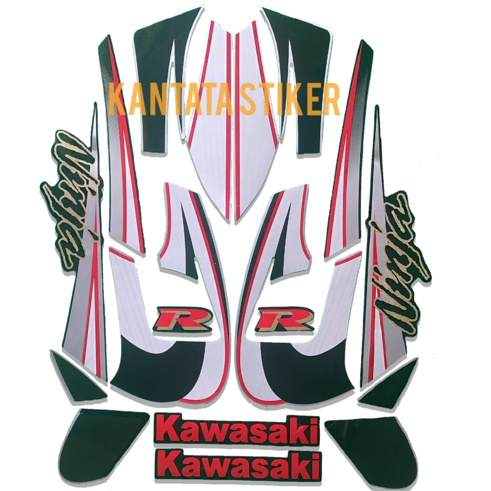 Stiker Striping Lis Body Motor Kawasaki Ninja r 2005 Full Set | Lazada ...