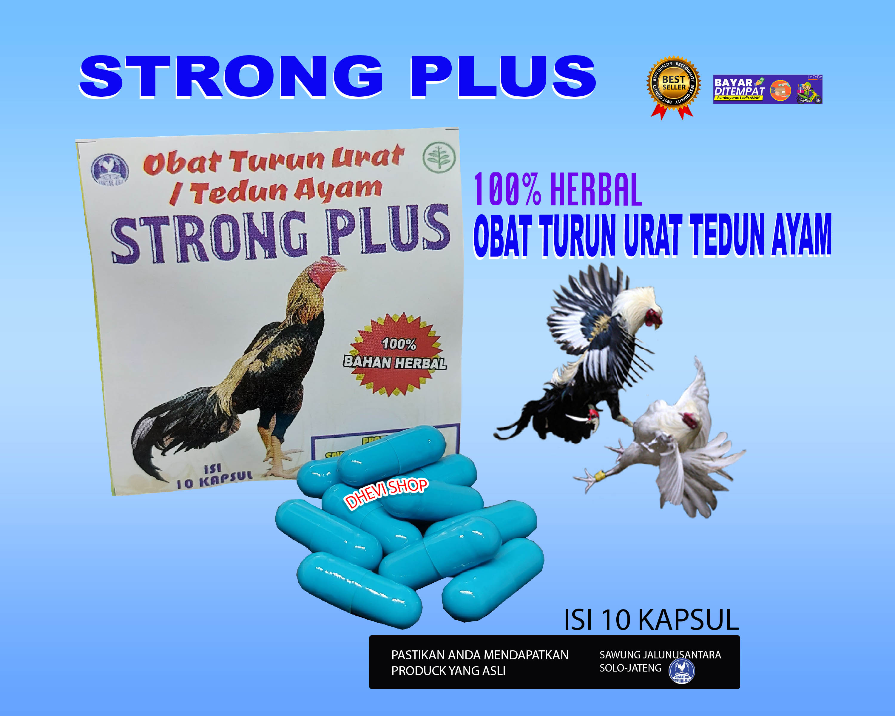STRONG PLUS-OBAT TURUN URAT AYAM-OBAT TEDUN AYAM | Lazada Indonesia
