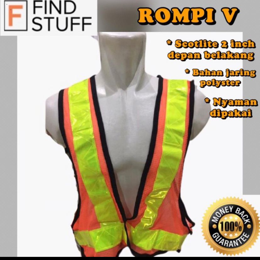ROMPI SAFETY/ ROMPI PROYEK/ ROMPI JARING V/ SAFETY VEST | Lazada Indonesia