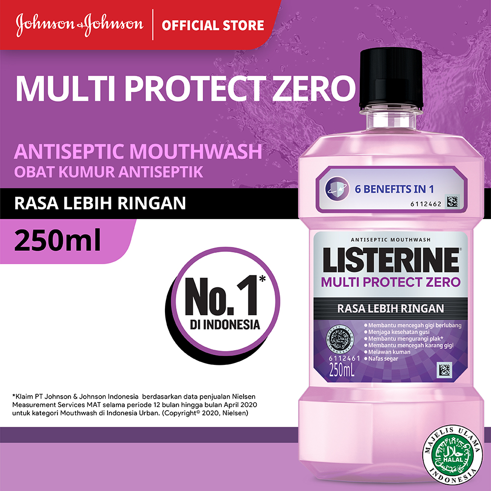 Listerine Multiprotect Zero Mouthwash / Obat Kumur 250 ml | Lazada ...
