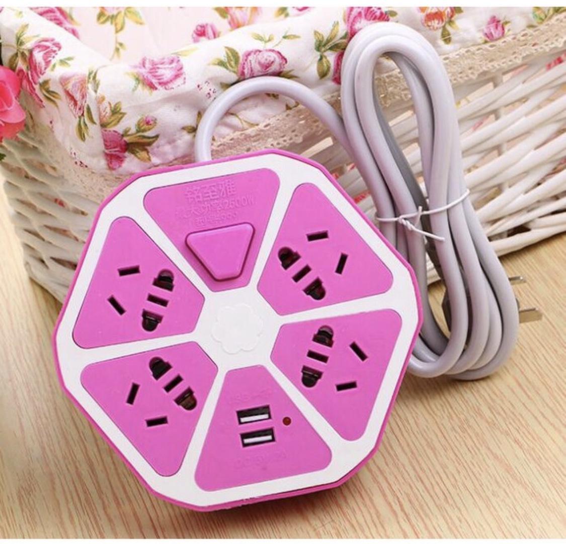 SW Colokan Hexagon Stopkontak Listrik Segi Enam Model Jeruk Colokan ...