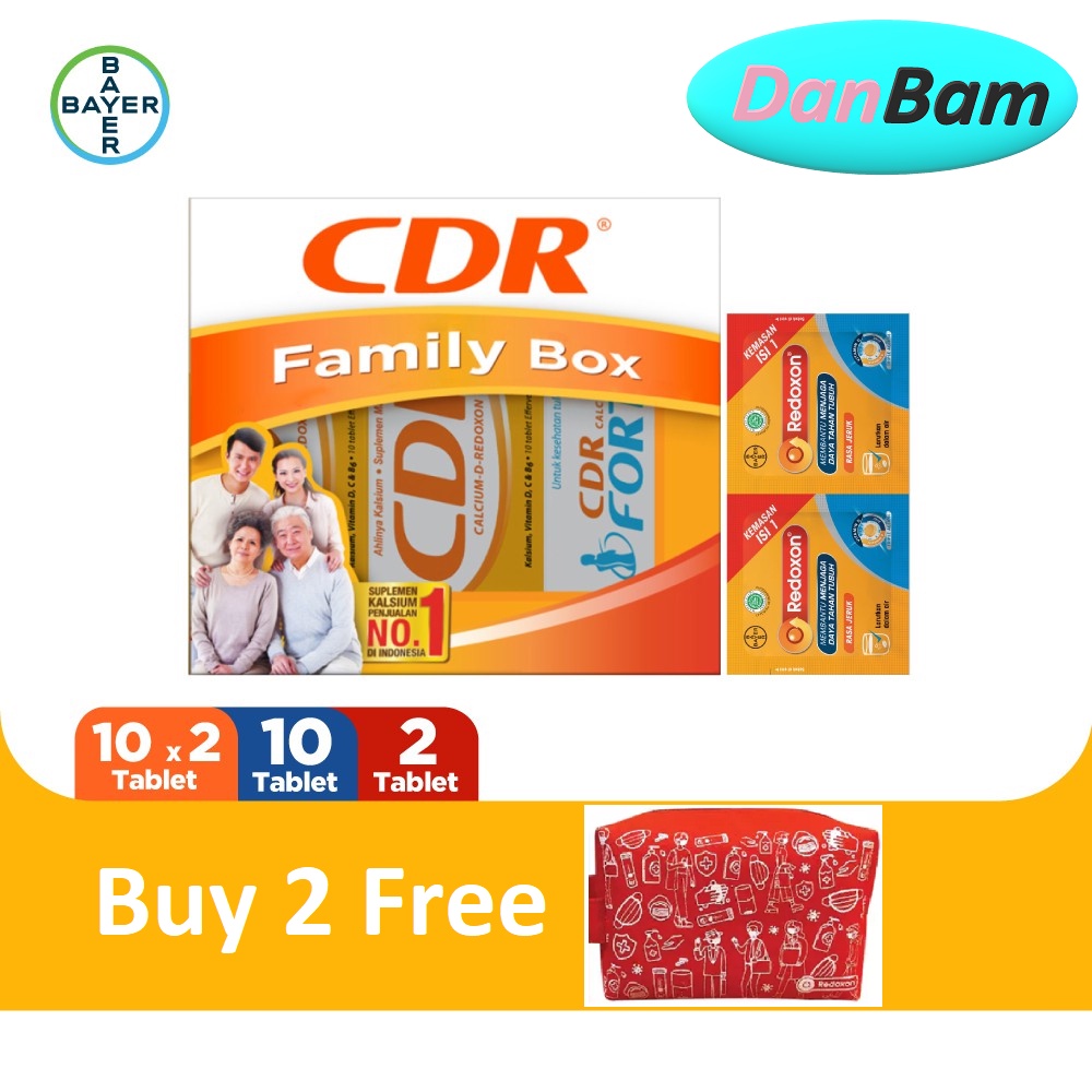 Family Pack (CDR 20 Tablet, CDR Fortos 10 Tablet) & Redoxon Vitamin C ...