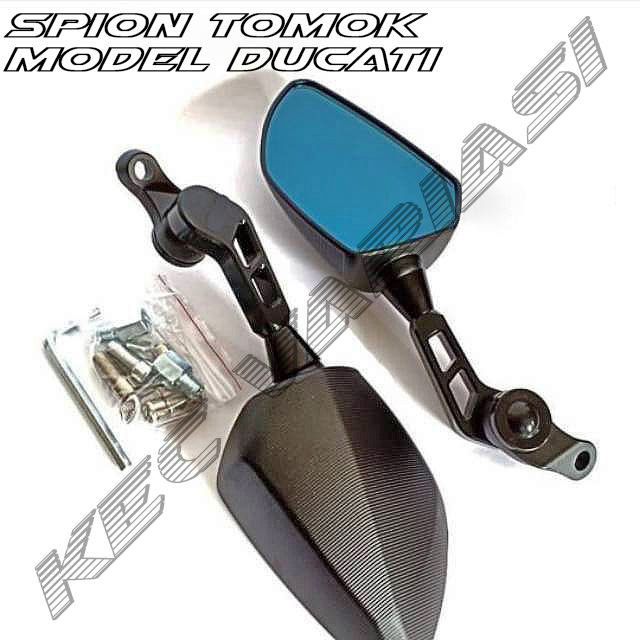 Spion MSX Tomok Model Ducati Hitam Monster PNP Nmax PCX Vario Aerox ...