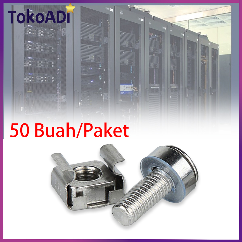 50PCS M6 Nut Baut Rack Server Hardcase/Baut Dan Mur Hard Case/Mur Baut ...