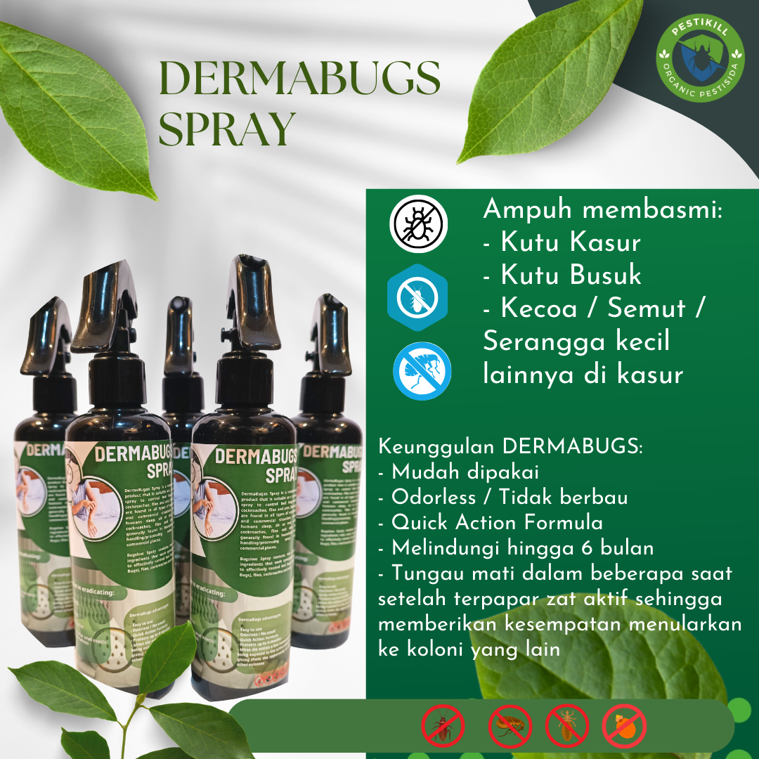 Dermabugs Anti Kutu & Serangga Kutu Busuk / Tungau / Kutu Kasur 100% ...