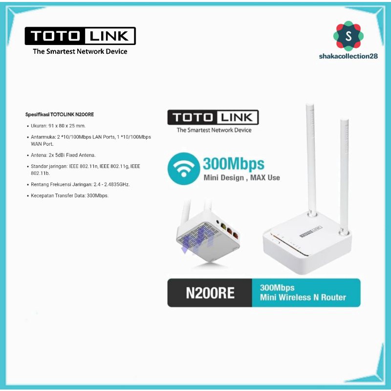 Totolink N200RE 300Mbps Wireless Router Versi 4 | Lazada Indonesia