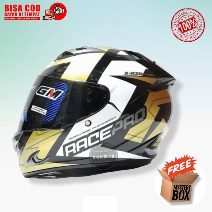 [COD]Helm GM X-Ride Gold original- Helm GM Full Face original - helm gm ...