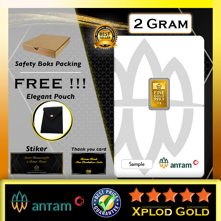 (FREE ELEGANT POUCH) EMAS ANTAM 2 GRAM LOGAM MULIA ANTAM CERTICARD 2022 ...
