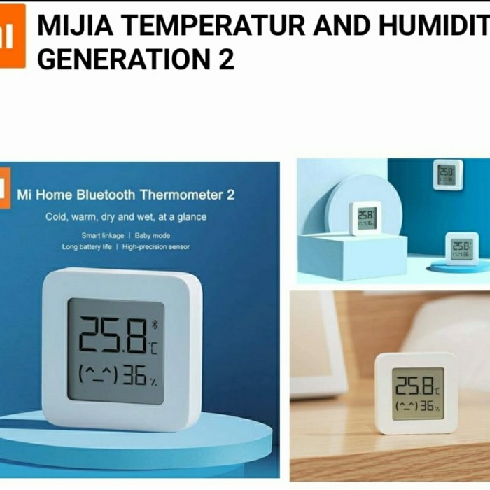 xiaomi Mi mijia alat cek Temperatur dan humidity gen 2 | Lazada Indonesia