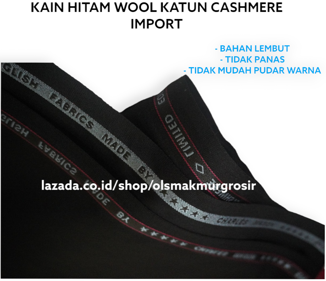 BAHAN KAIN PDH/PNS/PEMDA HITAM/BAHAN CELANA HITAM/DASAR KAIN PDH HITAM ...