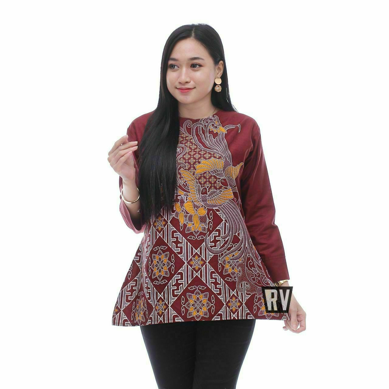 Baju Batik Wanita Modern Blus Batik Kerja Cewek Remaja Dewasa Lengan 3/4 2022 SM008 | Lazada ...