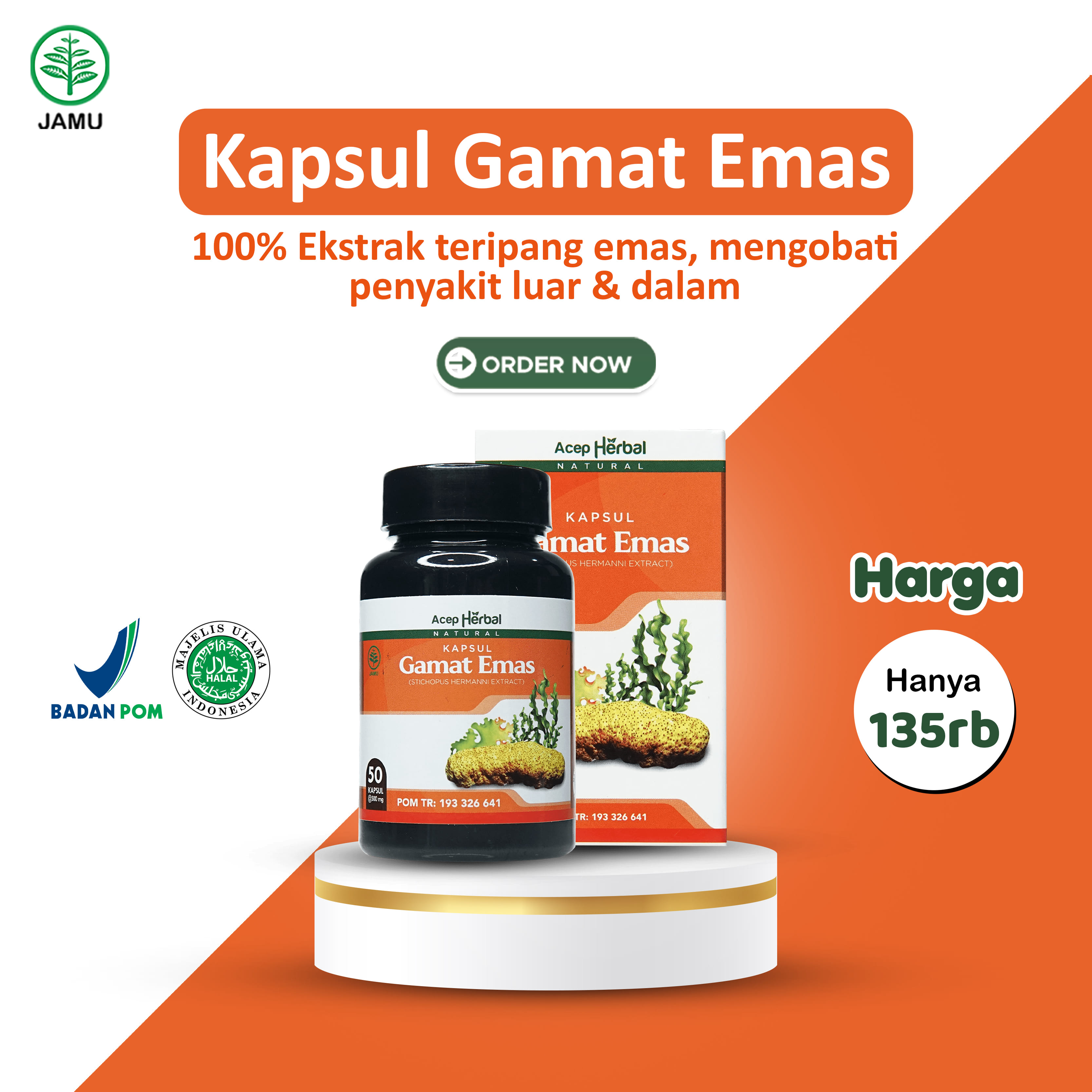 ️Kapsul Gamat Emas, Obat Kelenjar Getah Bening, Asam Lambung, Maag Akut ...
