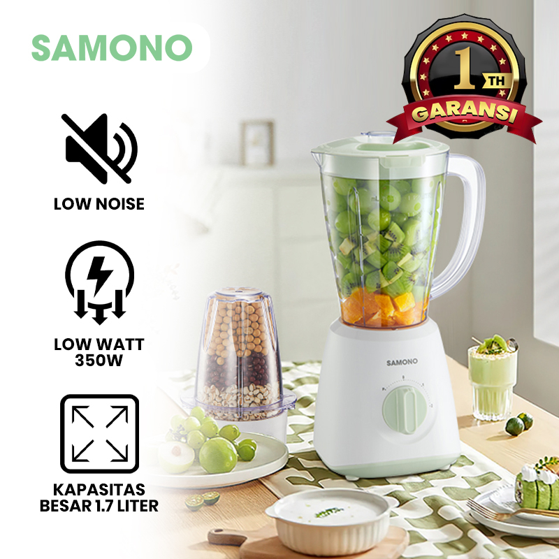Samono SW-BL350B 1.7L Blender Multifungsi Food Chopper Processor 2in1 ...
