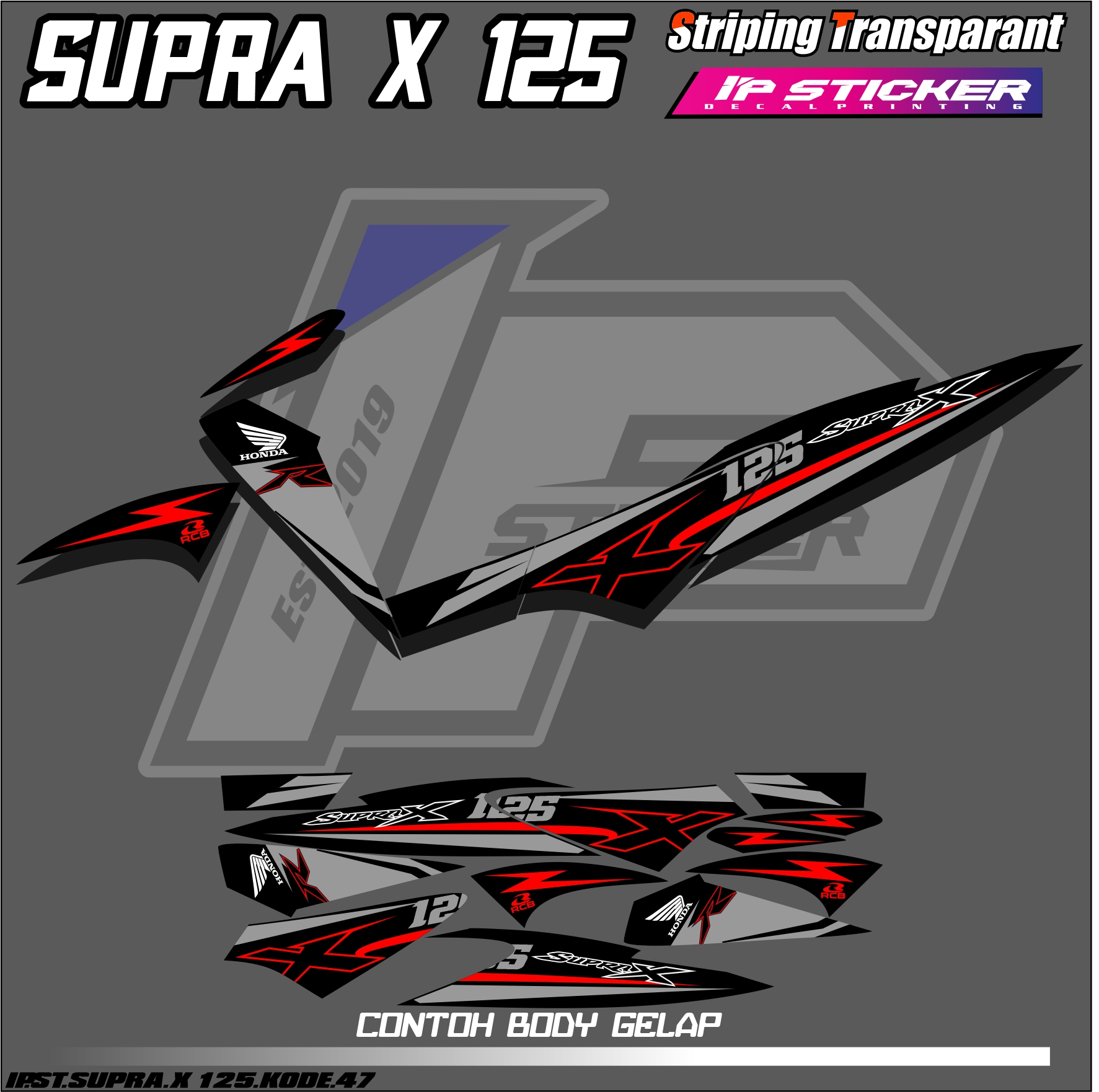 SUPRA X 125 (COD) STIKER STRIPING MOTOR HONDA SUPRA X 125 - STIKER LIST ...