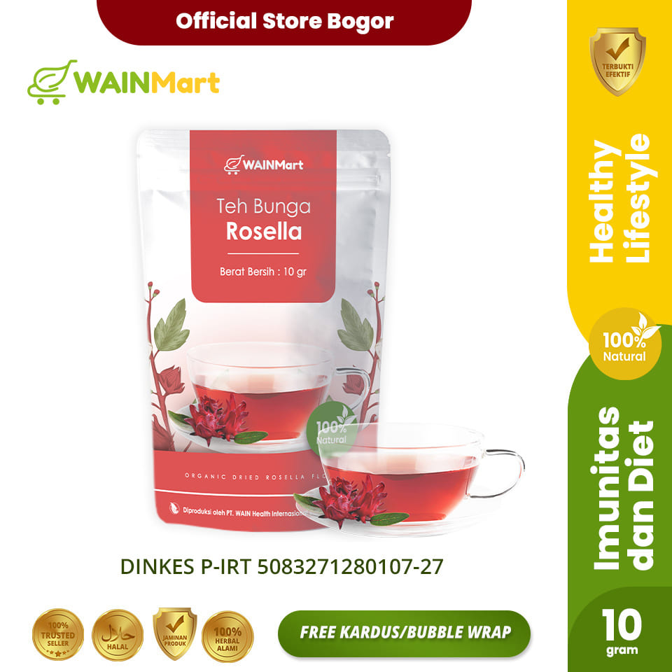 Bunga Rosella Teh Rosela Artisan Minuman Kekinian Pewarna Alami Kaya ...