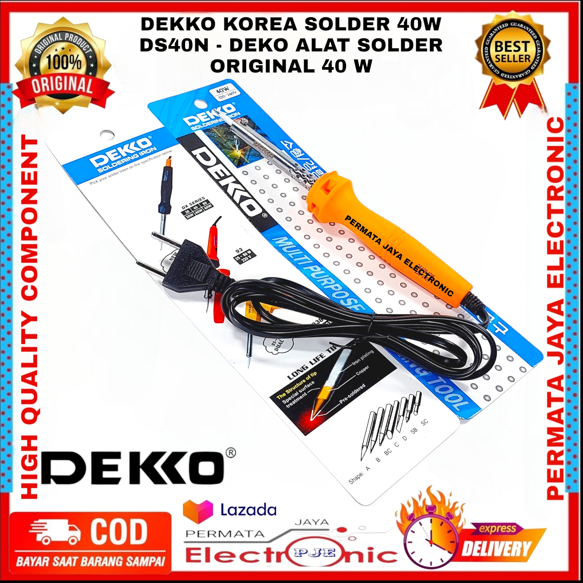 SOLDER DEKO 40w SOLDER DEKO DS 40 N 40WATT | Lazada Indonesia