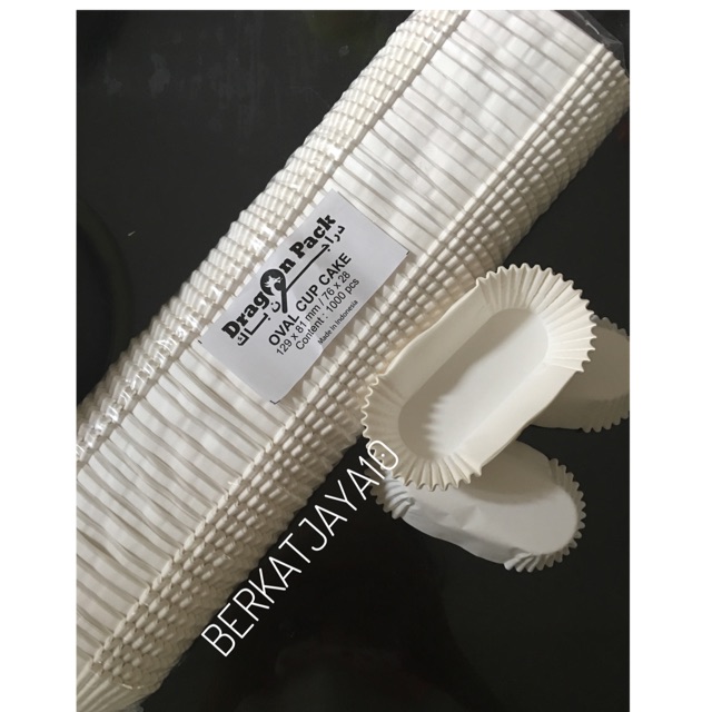 Cake Cases Oval Cup Cake Kertas Alas Risoles Risol 129x81mm isi 1000 ...