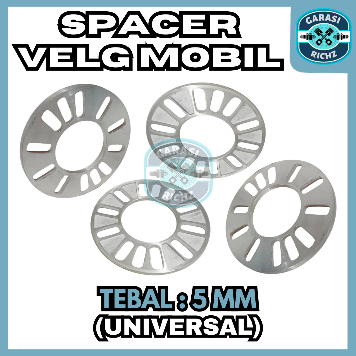 SPACER VELG MOBIL UKURAN 5 MM KUALITAS PREMIUM / SPASER / SPESER ...