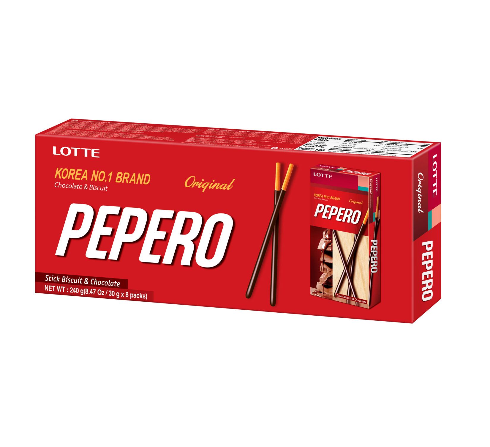 Lotte Pepero Chocolate / Stick Biskuit Cokelat Pepero 240 gram | Lazada ...