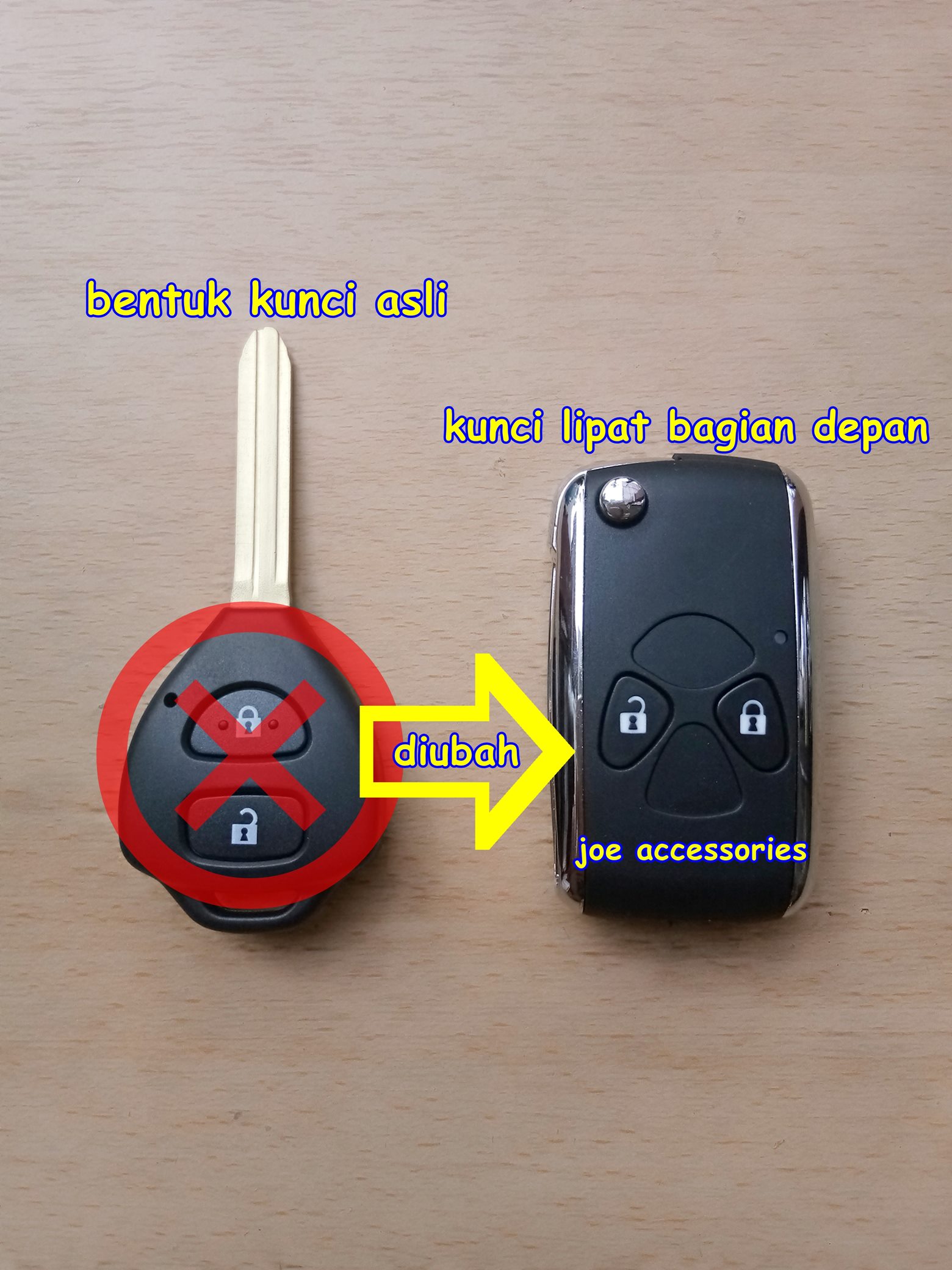 casing kunci lipat flipkey toyota yaris innova fortuner vios | Lazada ...