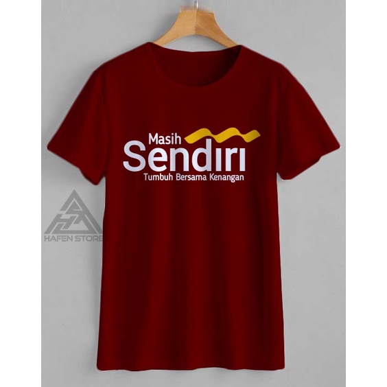 COD BAJU KAOS MASIH SENDIRI PLESETAN BANK MANDIRI T-SHIRT KATA ...