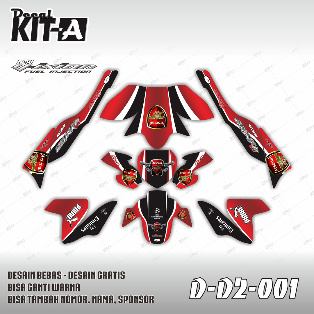 Decal Sticker Dekal Stiker Custom Motor New Vixion Lightning Full Body ...