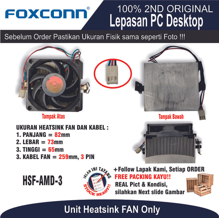 HSF-AMD-3 Heatsink Besi Pendingin HSF FAN Kipas Komputer PC | Lazada ...