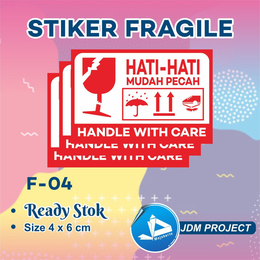 STIKER FRAGILE STICKER PECAH BELAH AWAS JANGAN DIBANTING PALING MURAH ...